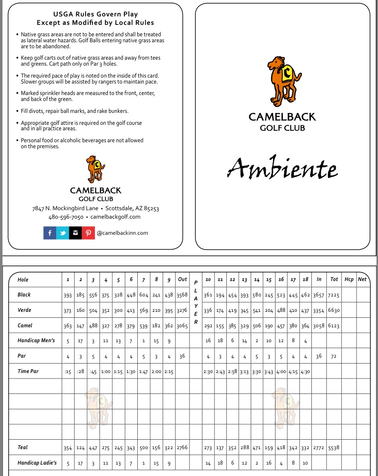 Camelback Golf Club • Sibbach.com